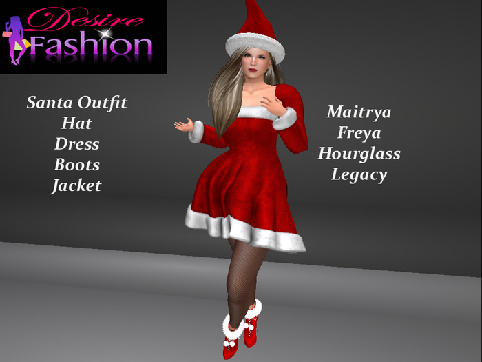 Second Life Marketplace Miss Santa Outfit
